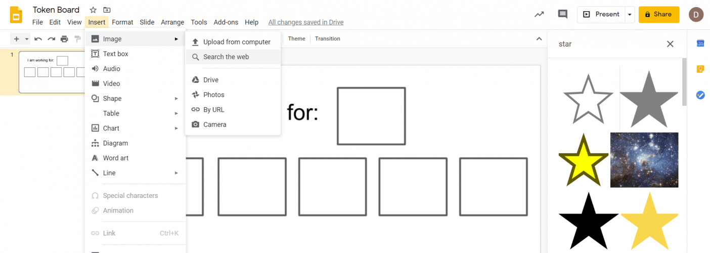How to Create a Digital Token Board Using Google Slides • Region 13's Blog
