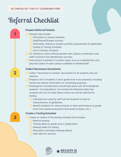 GT Identification and Assessment Process Checklist • Region 13's Blog